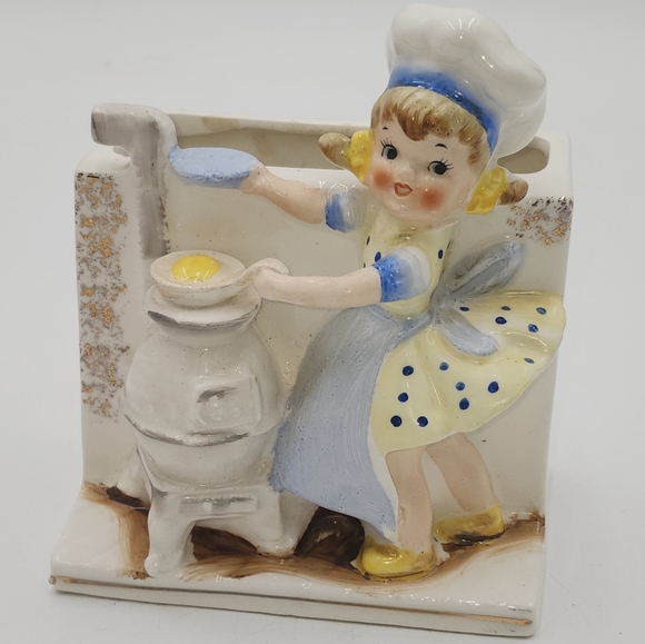napco | Accents | Napco Shopper Girl Chef Kitchen Cooking Pot Belly ...